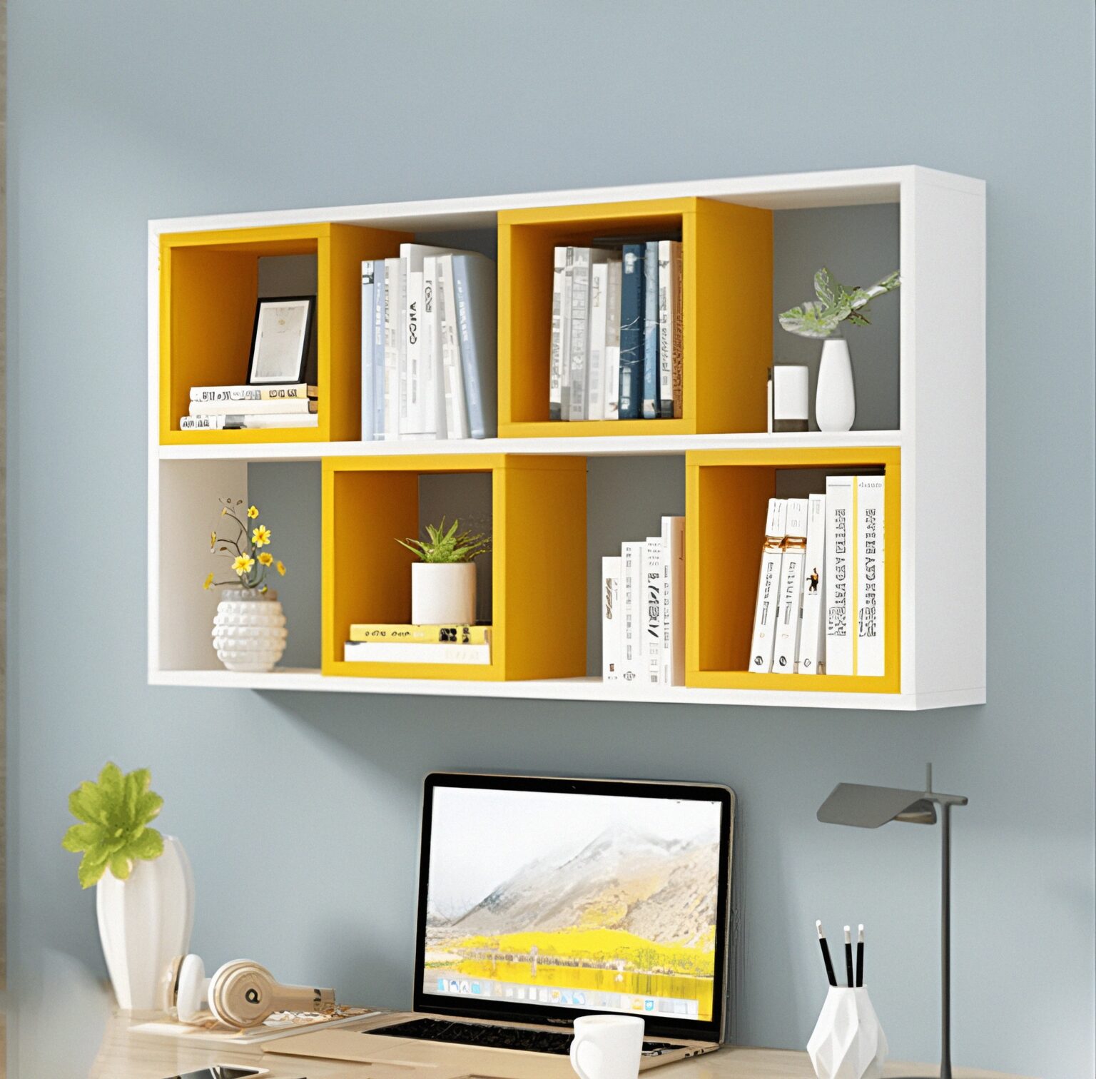 Estante de pared con paneles ajustables - AliMueblesjyl.com